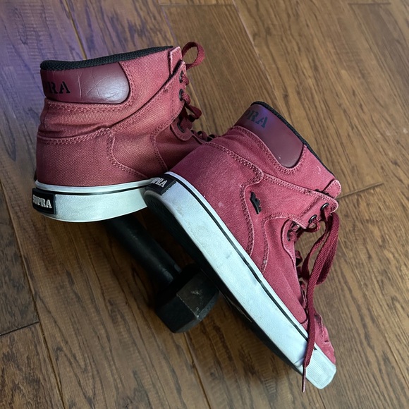 Supra | Shoes | Mens Rust Red Hightop Sneakers | Poshmark